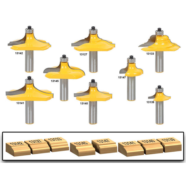 8 Bit Table Edge 1/2" Shank Router Bit Set – RouterBit Mall
